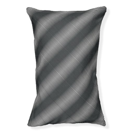 Ultra Thin Black & White Gradation Lines Pet Bed | Zazzle