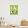 Ultra Violet & Green Happy Easter Sign Poster | Zazzle