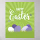 Ultra Violet & Green Happy Easter Sign Poster | Zazzle