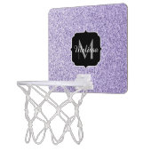 Ultra violet light purple glitter sparkle Monogram Mini Basketball Hoop ...