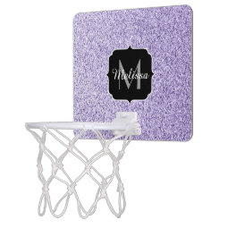 Ultra violet light purple glitter sparkle Monogram Mini Basketball Hoop ...