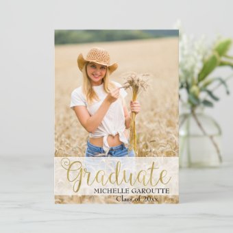 Ultra Violet Photo Graduation Announcement Card | Zazzle