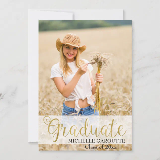 Ultra Violet Photo Graduation Announcement Card | Zazzle