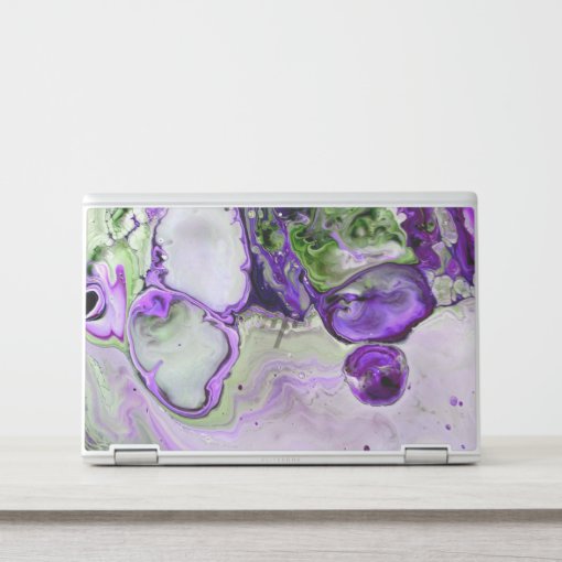 Ultra Violet Purple Abstract Marble Fluid Art HP Laptop Skin | Zazzle