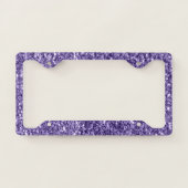 Ultra violet purple glitter sparkles license plate frame | Zazzle