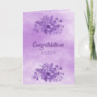 Lavender Flowers Watercolor Happy Birthday Card | Zazzle.com