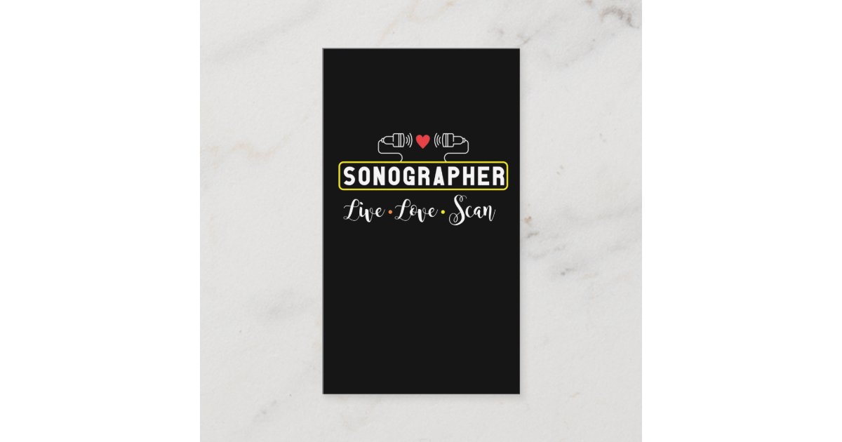 Ultrasound Sonographer Scan Sonography Profession Business Card | Zazzle