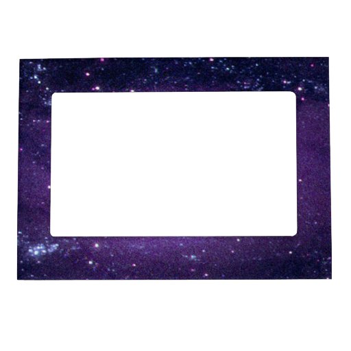 Ultraviolet Purple Andromeda Galaxy Space Magnetic Picture Frame | Zazzle