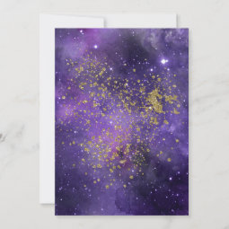 Ultraviolet Wedding | Glam Starry Night Invitation | Zazzle