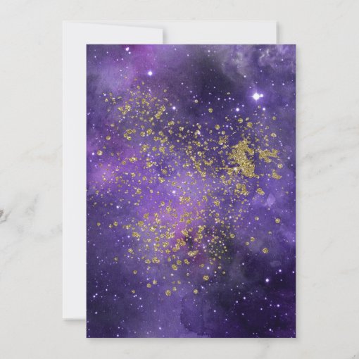 Ultraviolet Wedding | Glam Starry Night Invitation | Zazzle