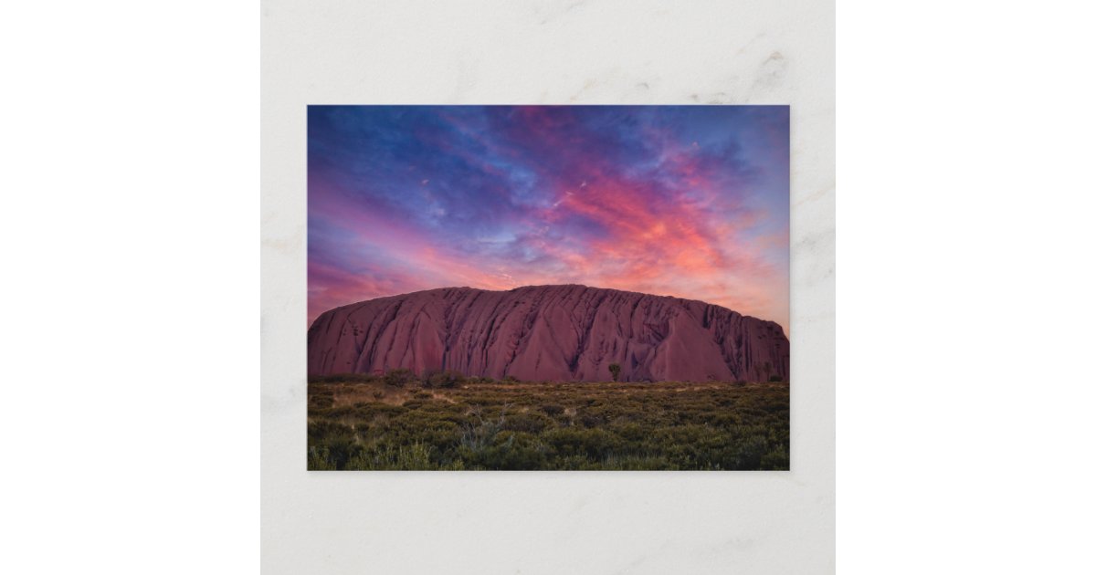 Uluru at Sunset Postcard | Zazzle