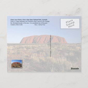 Uluru (Ayers Rock), Australia Postcard | Zazzle