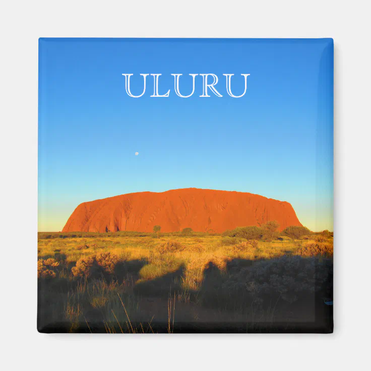 uluru blue rock magnet | Zazzle