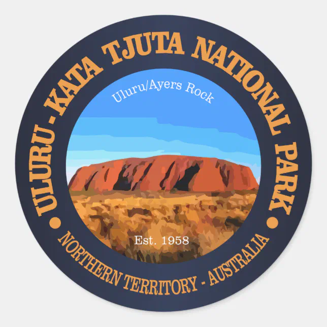 Uluru - Kata Tjuta National Park Classic Round Sticker | Zazzle