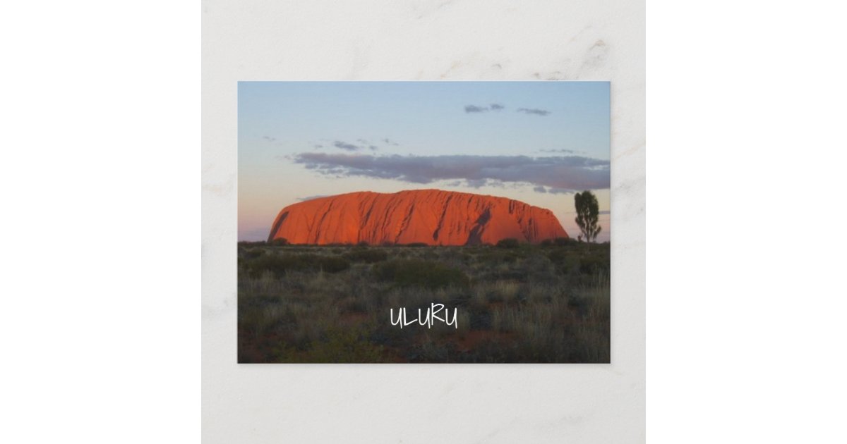 Uluru Sunset Ayers Rock Australia Postcard | Zazzle
