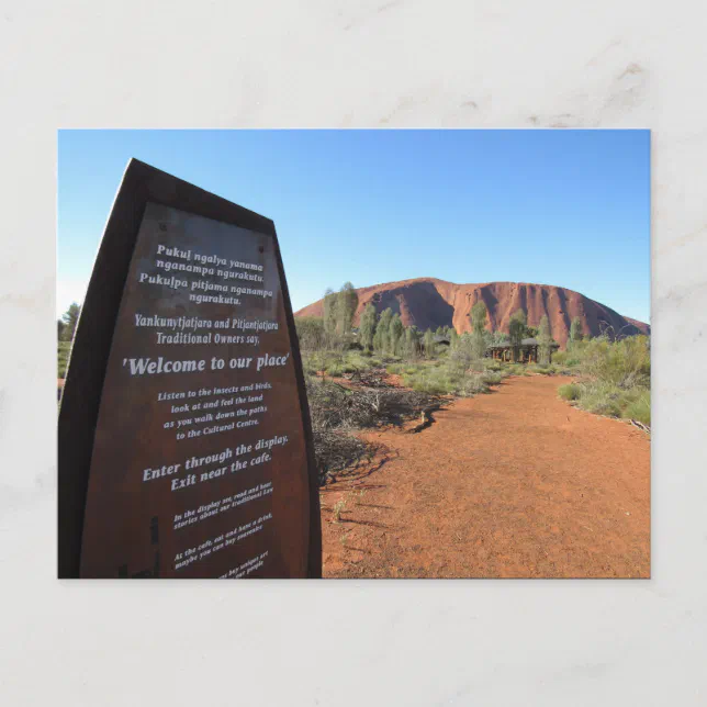 uluru welcome postcard | Zazzle