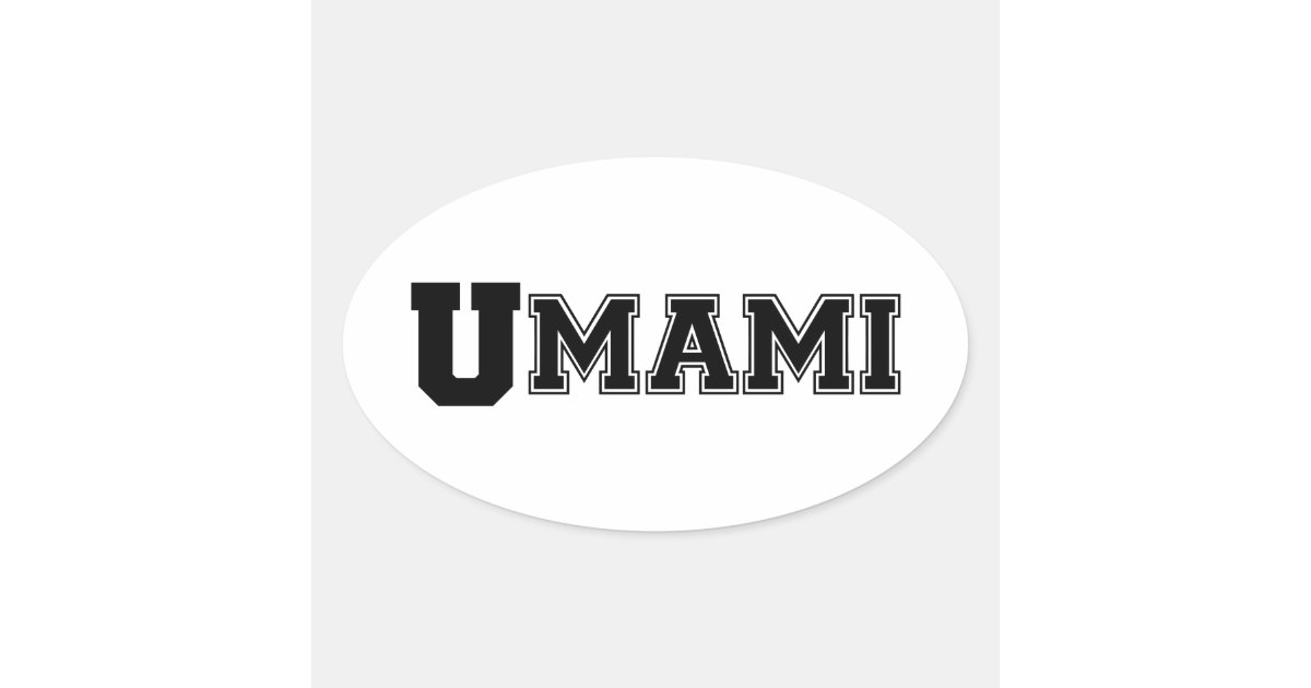 UMAMI COLLEGE OVAL STICKER | Zazzle