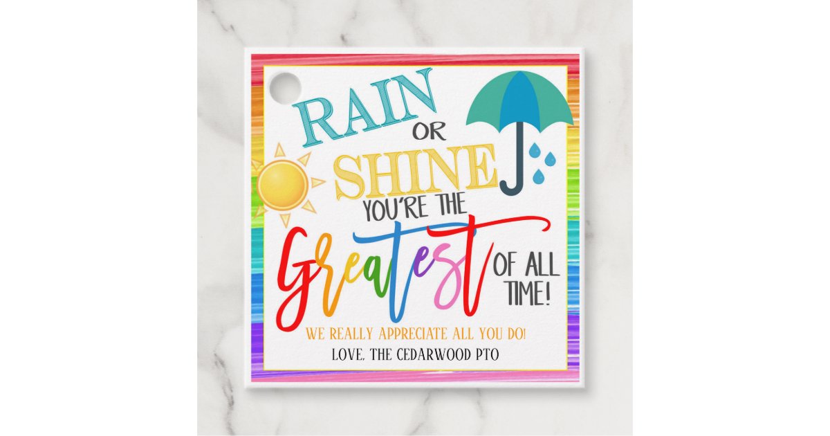 Umbrella Gift Tag | Zazzle