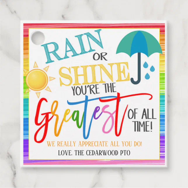 Umbrella Gift Tag | Zazzle