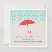 Umbrella & Rain Drops Bridal Shower Invitations | Zazzle