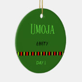 Umoja - Kwanzaa Day 1 Green Ceramic Ornament | Zazzle