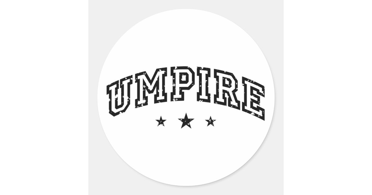 Umpire Classic Round Sticker | Zazzle
