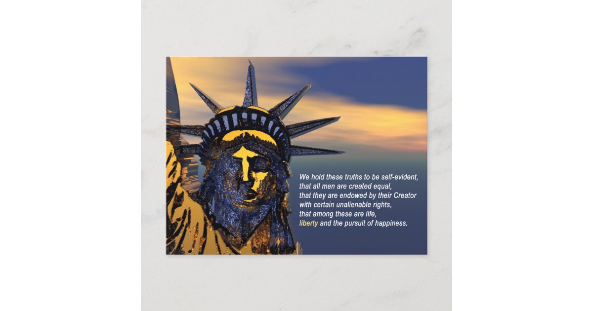 Unalienable Rights Postcard | Zazzle