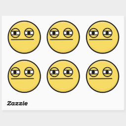 unamused squint sticker | Zazzle