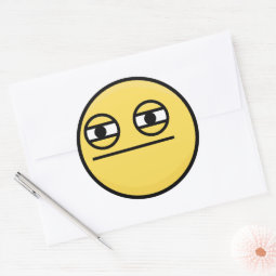 unamused squint sticker | Zazzle