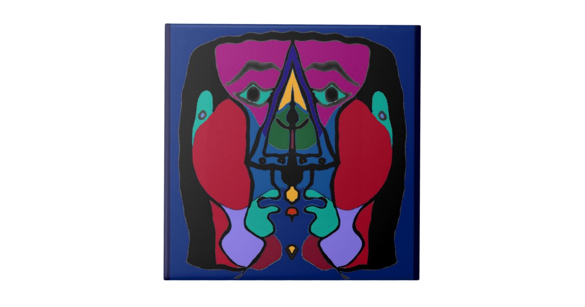 Unbalanced Abstract Ceramic Tile | Zazzle