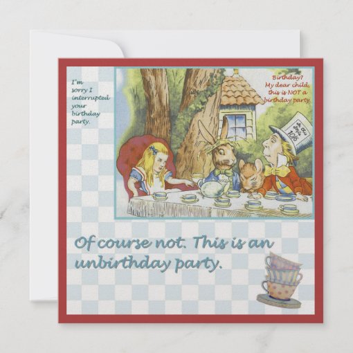 Unbirthday Party Invitation | Zazzle