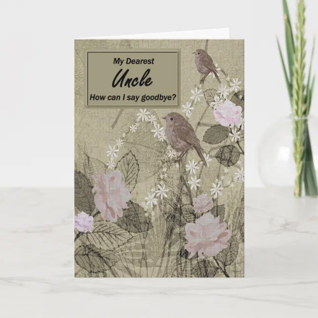 Uncle - A Final Good-bye - Digital Painting Card | Zazzle