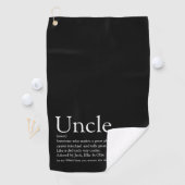 Uncle Funcle Definition Black and White Golf Towel | Zazzle