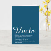 Uncle, Funcle Definition Script Blue Fun Card | Zazzle