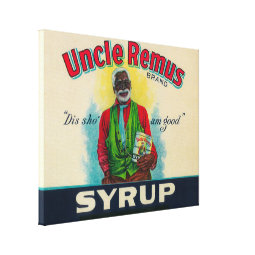 Uncle Remus Syrup LabelCairo, GA Canvas Print | Zazzle