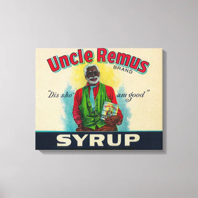 Uncle Remus Syrup LabelCairo, GA Canvas Print | Zazzle