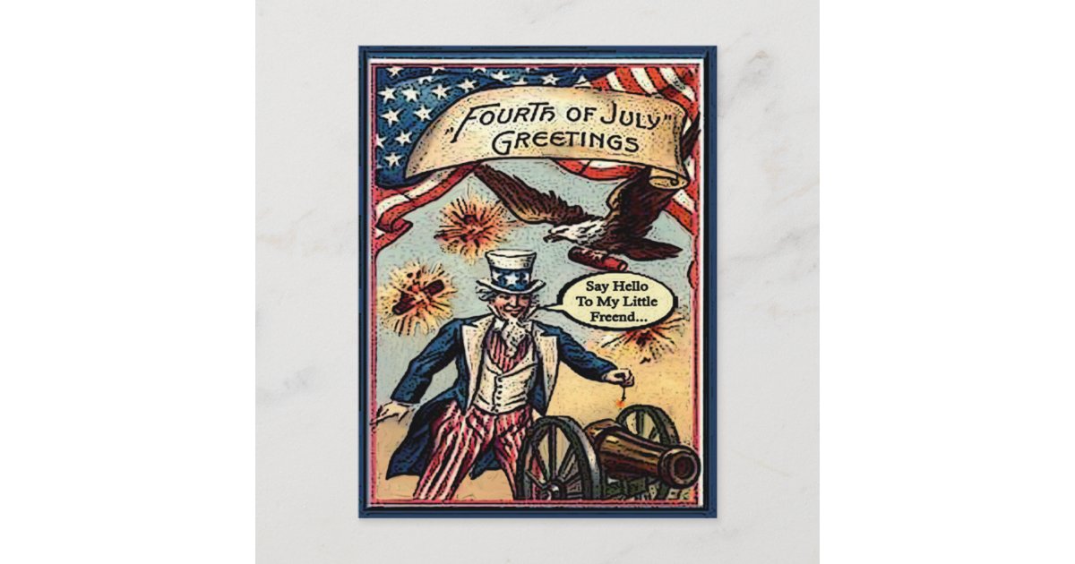 Uncle Sam 4th post card | Zazzle