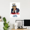 Uncle Sam Add Your Own Personalized Text Poster | Zazzle
