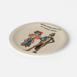 UNCLE SAM AND AUNT SAMANTHA PAPER PLATES | Zazzle