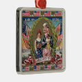 Uncle Sam and Lady Liberty Metal Ornament | Zazzle