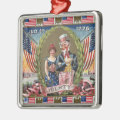 Uncle Sam and Lady Liberty Metal Ornament | Zazzle