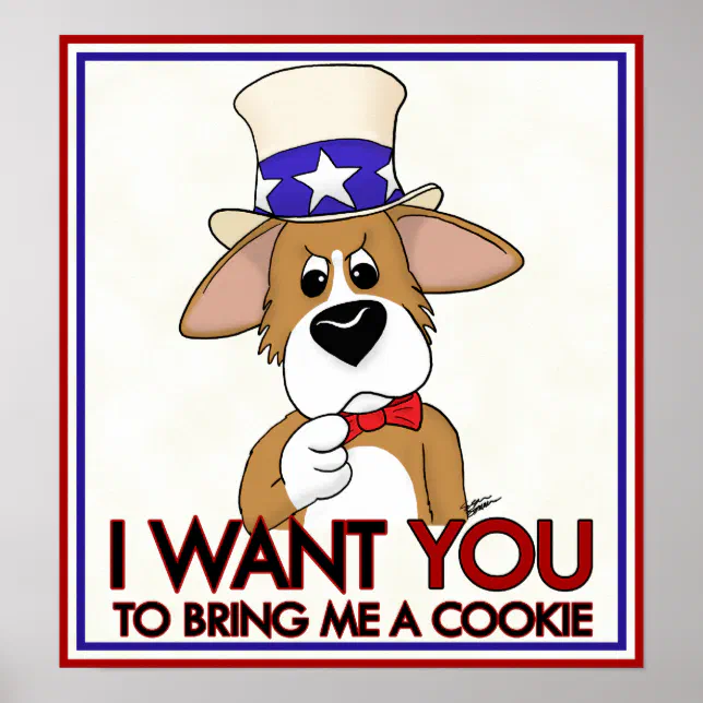 Uncle Sam Corgi Poster | Zazzle