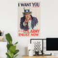 Uncle Sam Enlistment Propaganda Poster | Zazzle