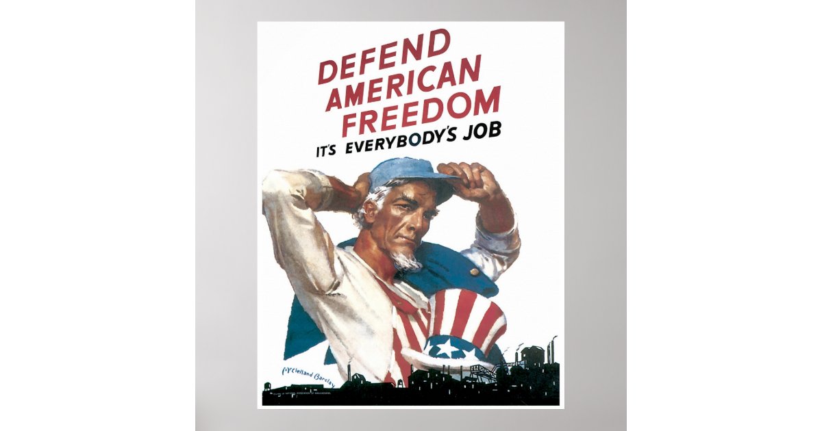Uncle Sam Goes To Work Poster | Zazzle