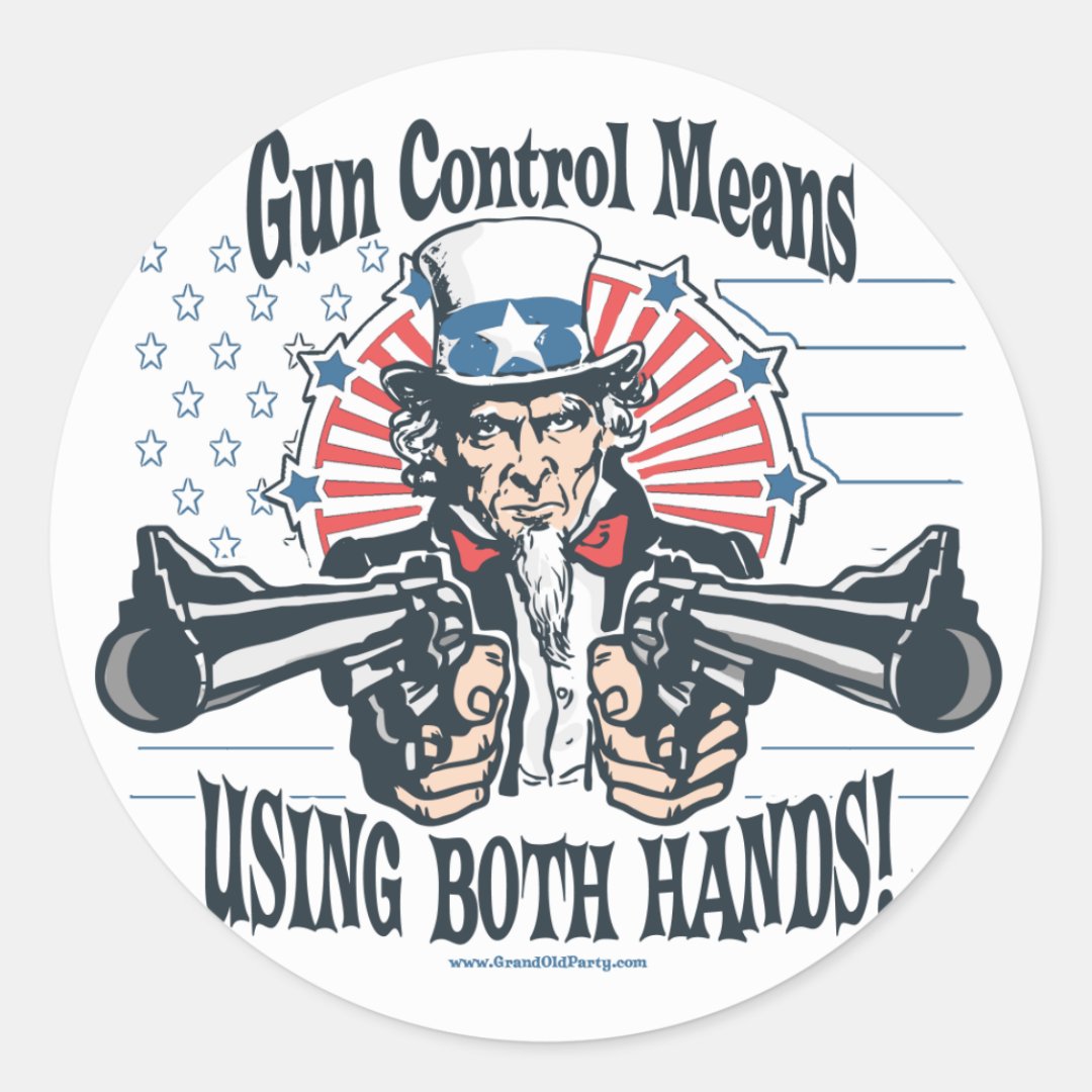 Uncle Sam Gun Control Sticker | Zazzle