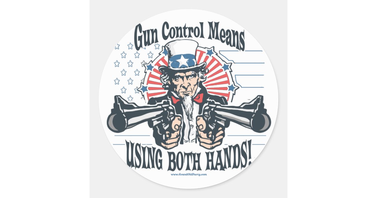 Uncle Sam Gun Control Sticker | Zazzle