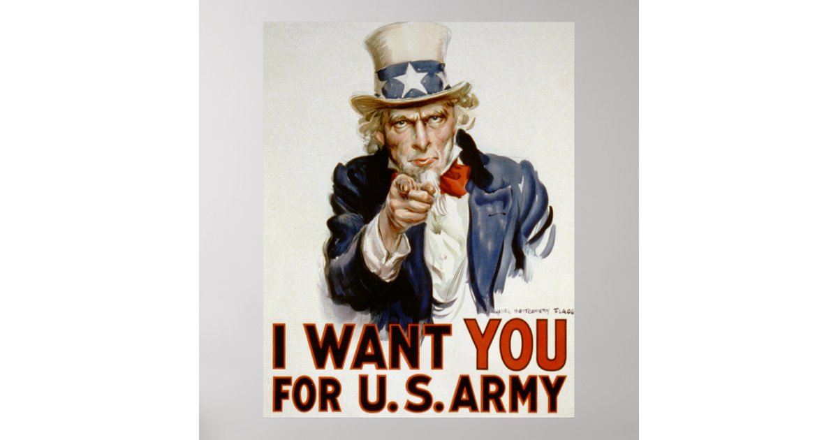 Uncle Sam - I Want You Poster | Zazzle