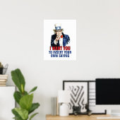Uncle Sam - I Want You to insert your custom text Poster | Zazzle