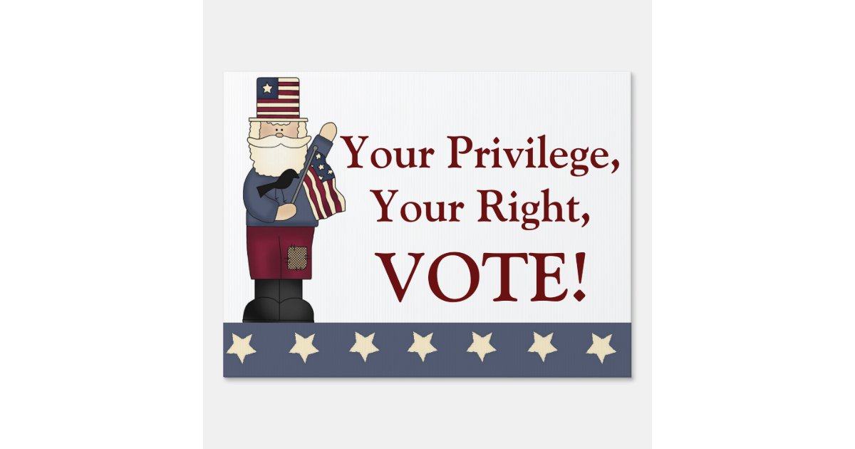 Uncle Sam Political Voting Yard Sign | Zazzle