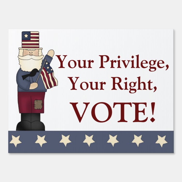 Uncle Sam Political Voting Yard Sign | Zazzle.com